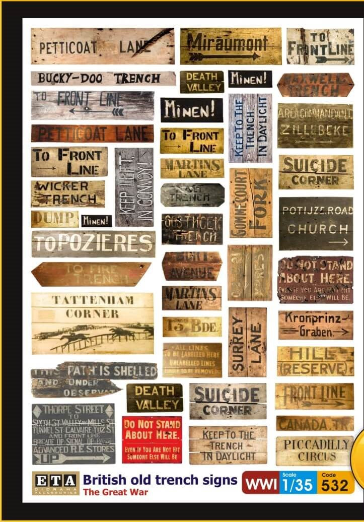 Old British trench signs WW I – Exter Company