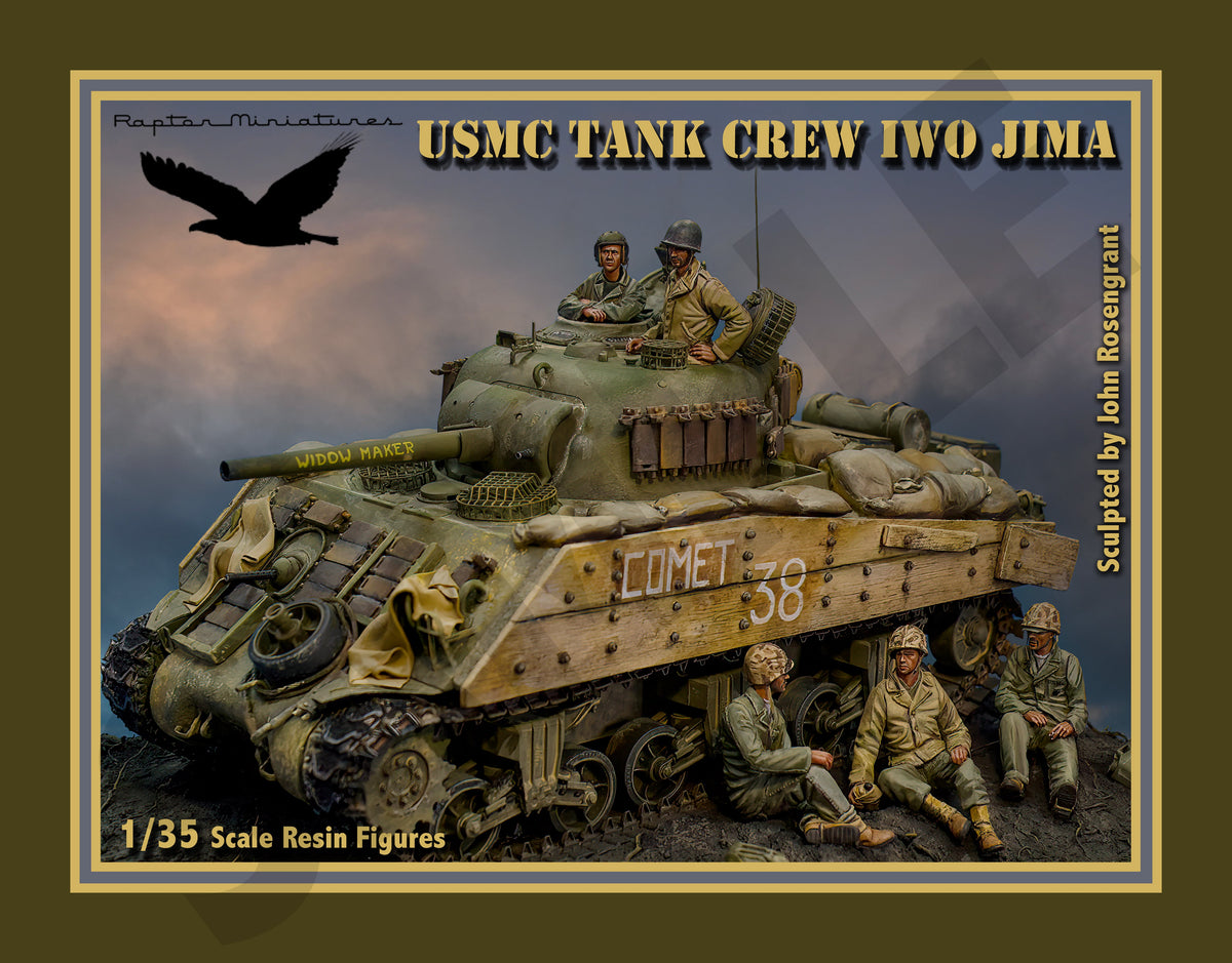USMC tank crew Iwo Jima WWII – Exter Company